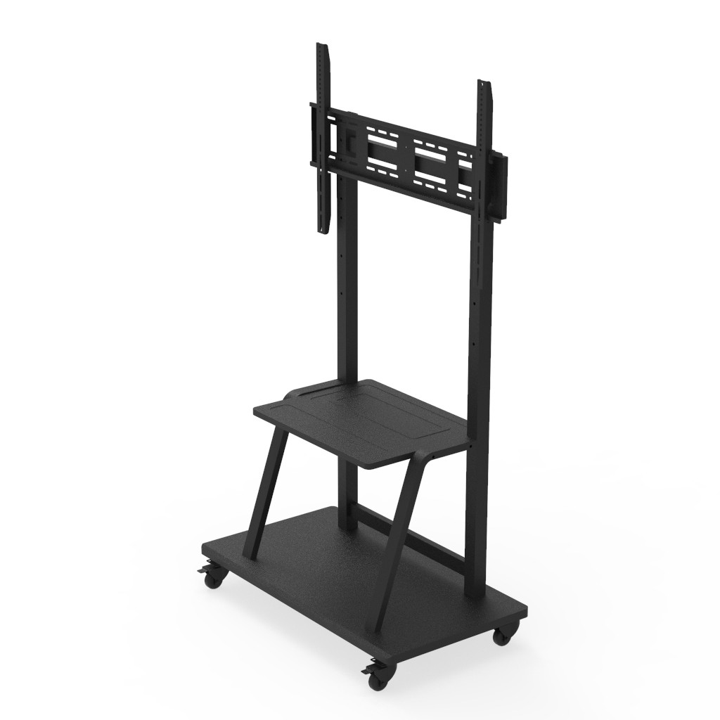 360 Degree Rotating Smart Board Floor Stand , Floor TV Stand With Mount ...