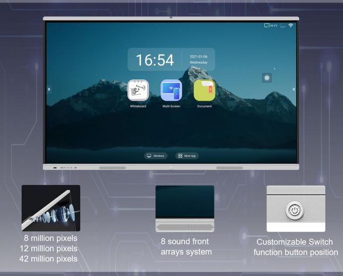 Flat Panel Smart Interactive Board , 85 Inch Interactive Whiteboard