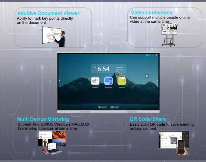 55 Inch 4k All In One Whiteboard Interactive Smart Board